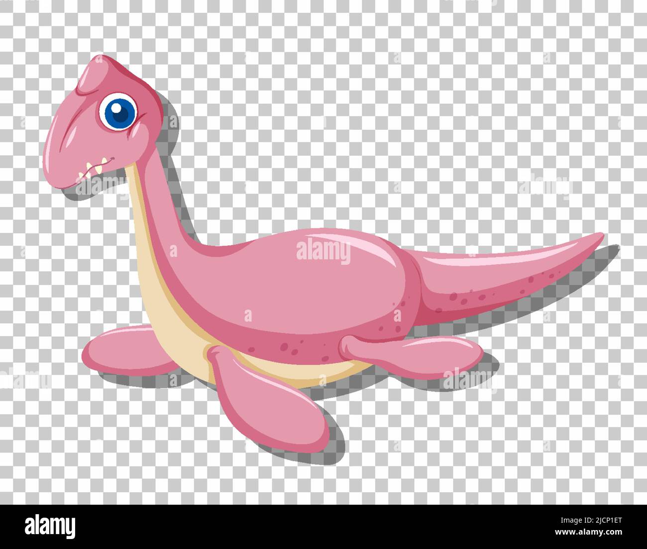 Cute plesiosaurus dinosaur isolated illustration Stock Vector Image ...