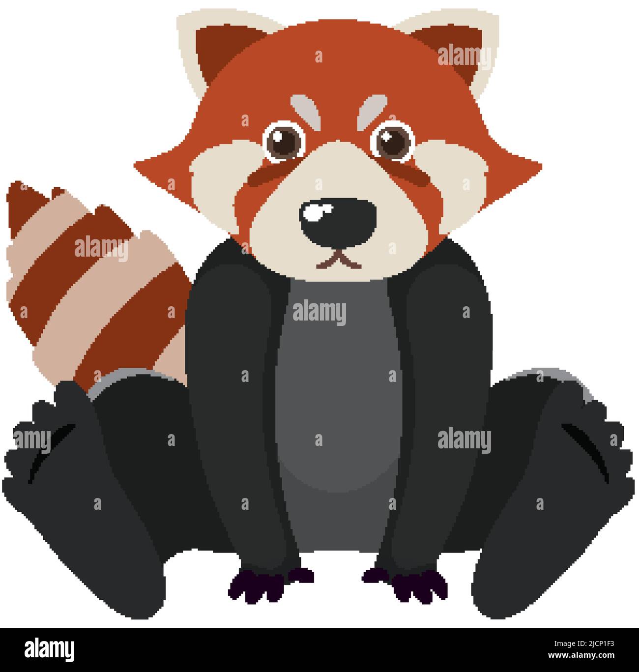 Cute raccoon in flat style illustration Stock Vector Image & Art - Alamy