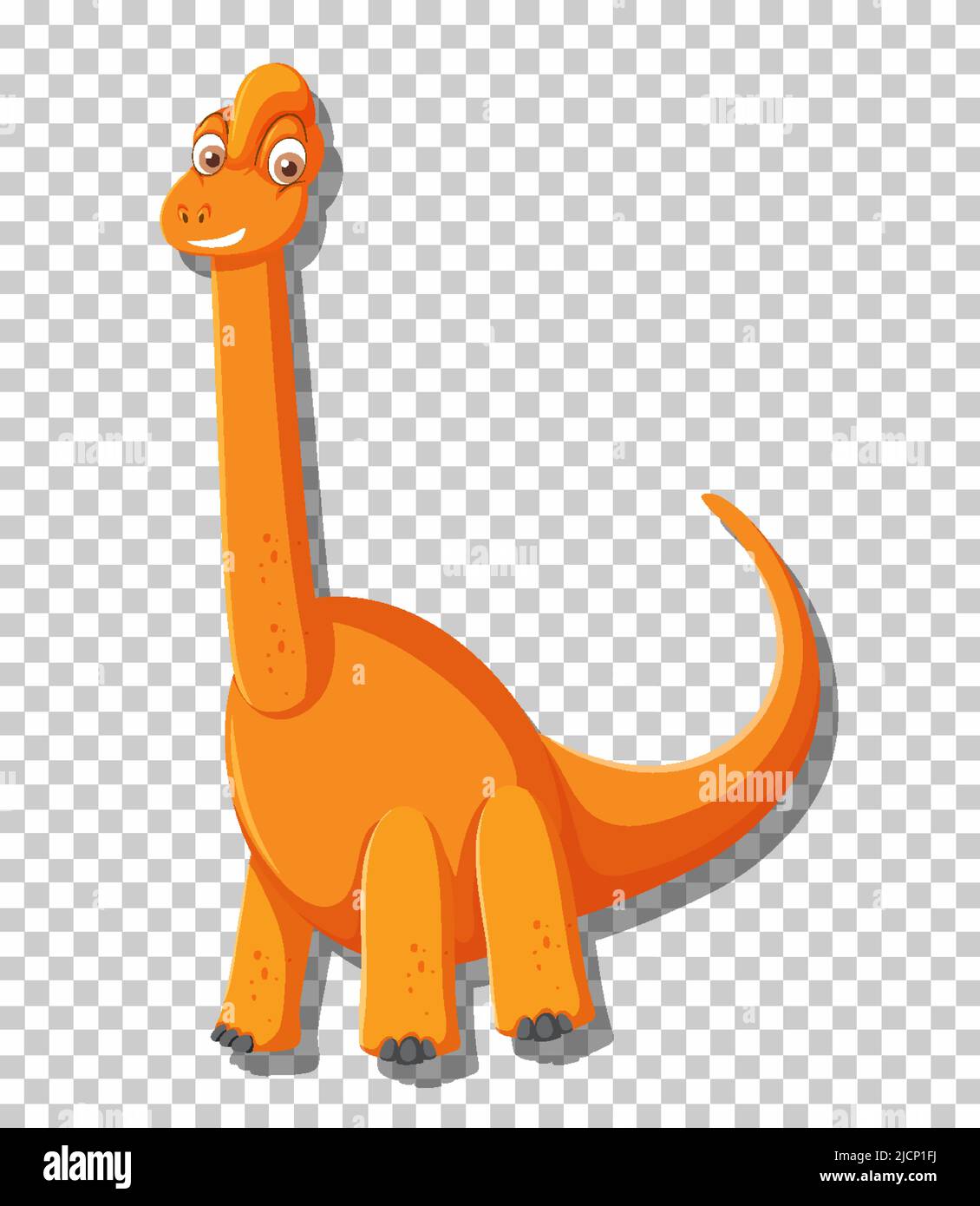 Cute diplodocus dinosaur isolated illustration Stock Vector Image & Art ...
