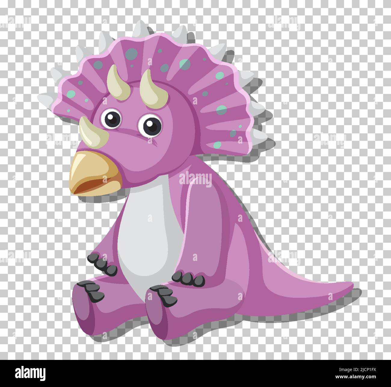 Cute triceratops dinosaur isolated illustration Stock Vector Image ...