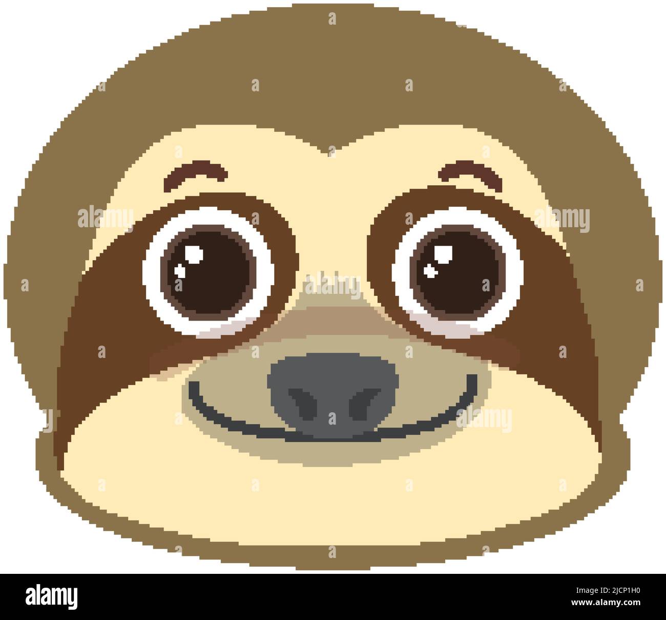 Cute sloth head in flat style illustration Stock Vector Image & Art - Alamy