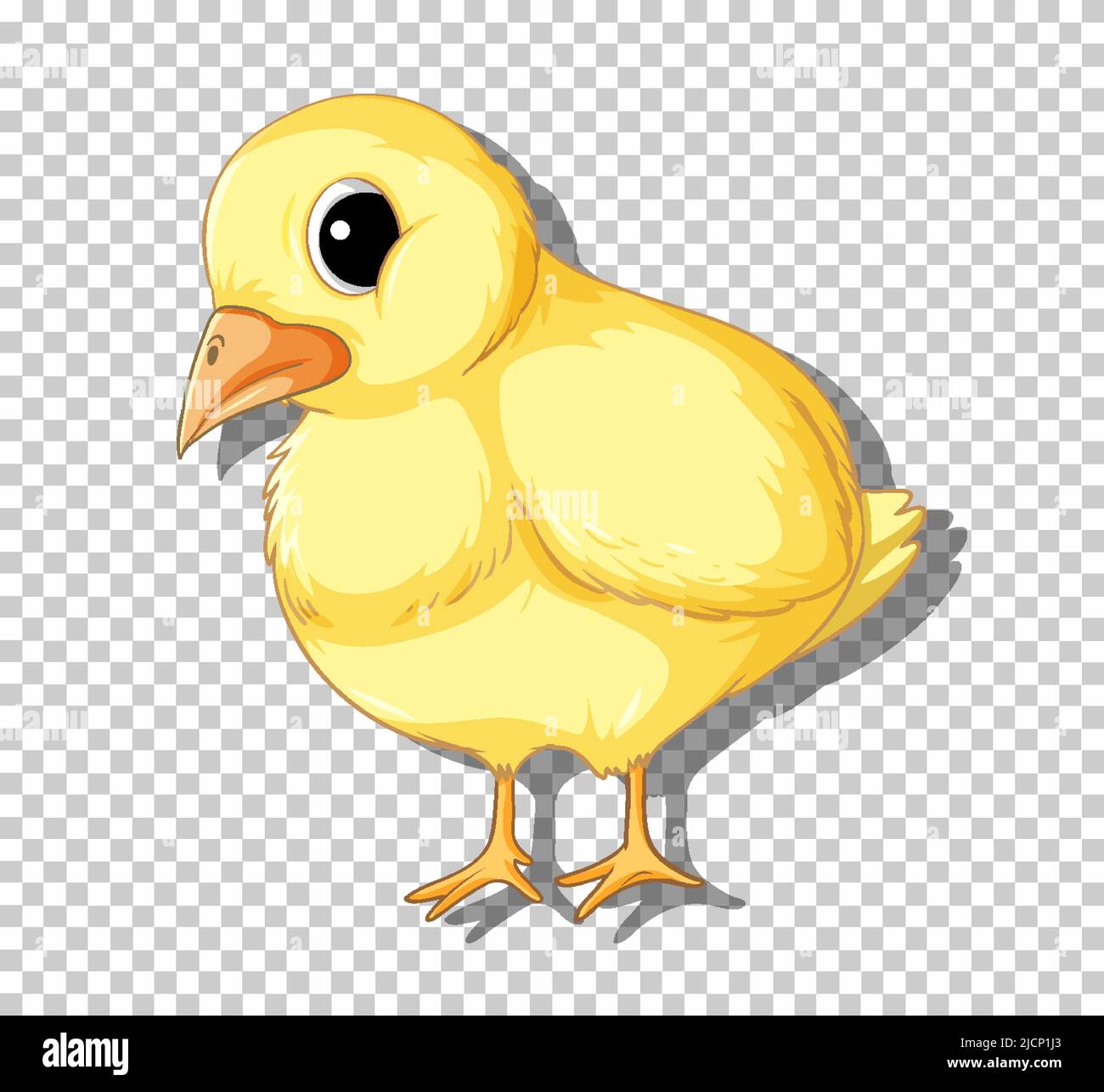 Cute little chick in cartoon style illustration Stock Vector Image ...