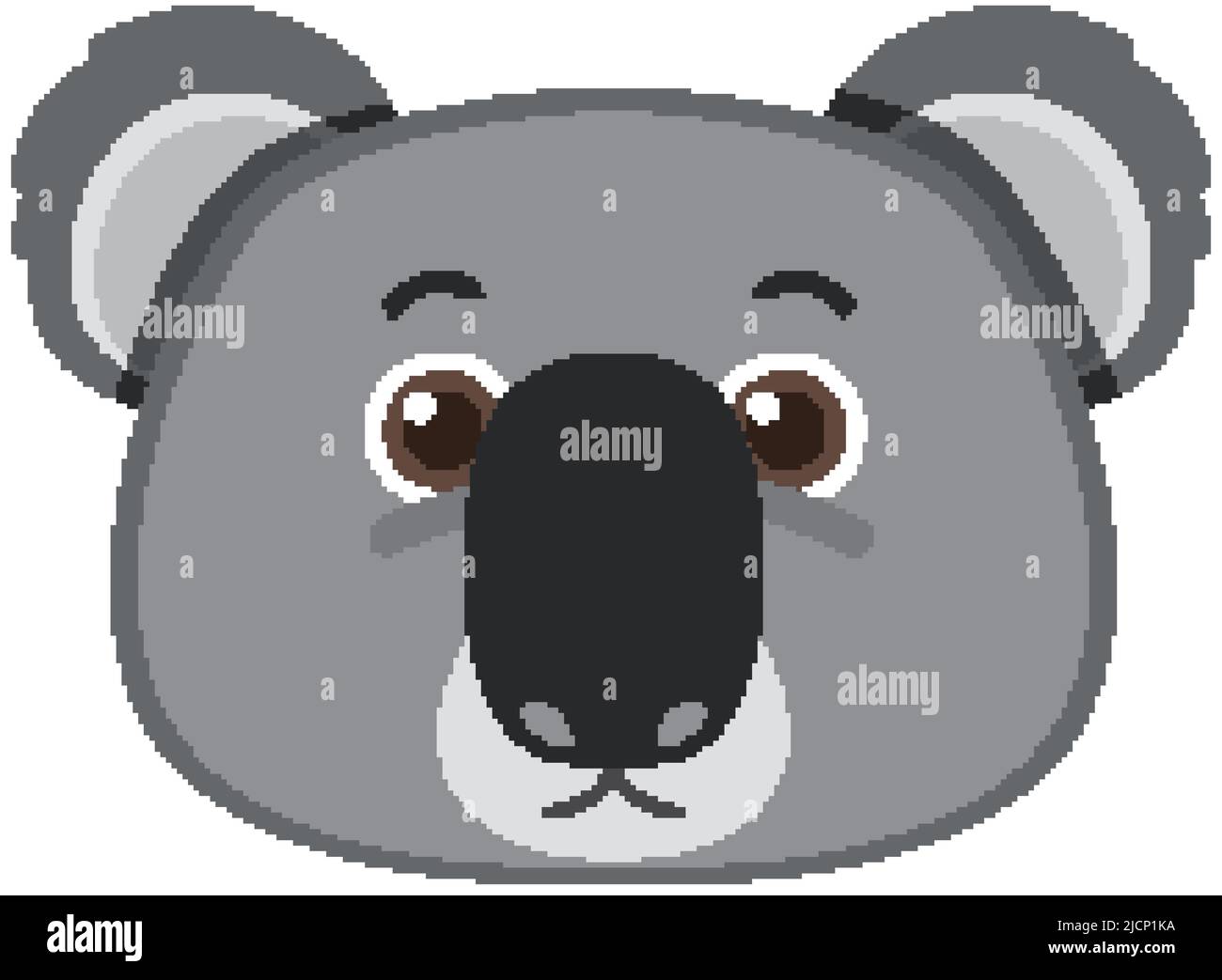 Koala head in flat style illustration Stock Vector Image & Art - Alamy