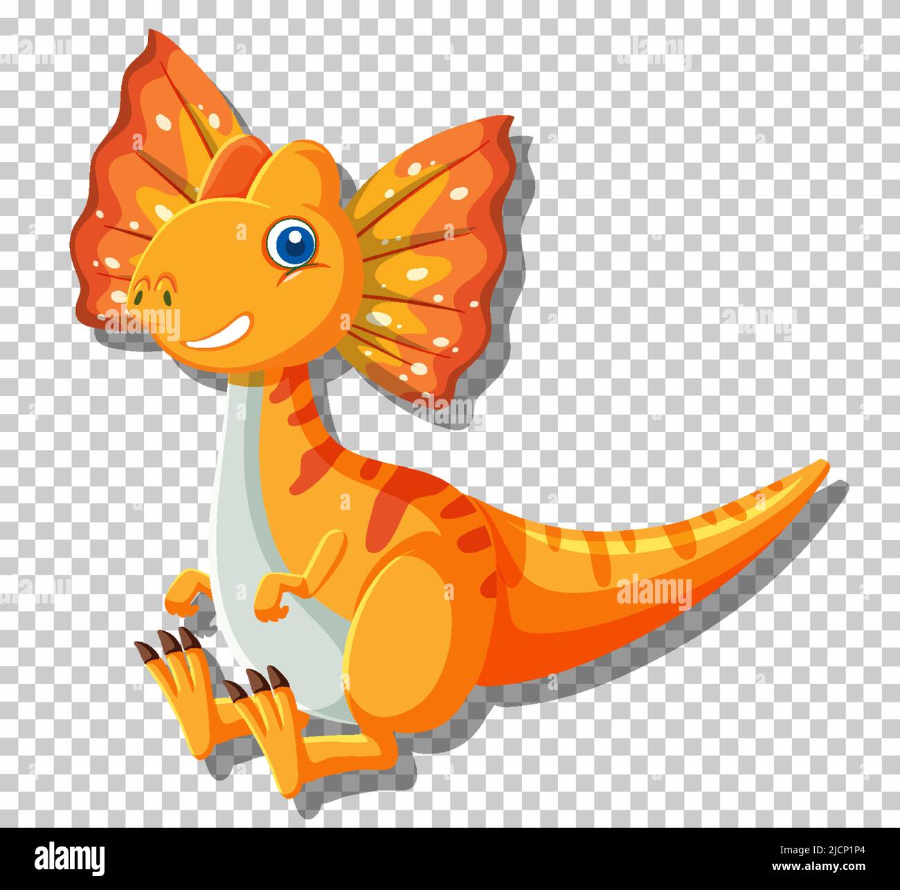Cute dilophosaurus dinosaur isolated illustration Stock Vector Image & Art - Alamy
