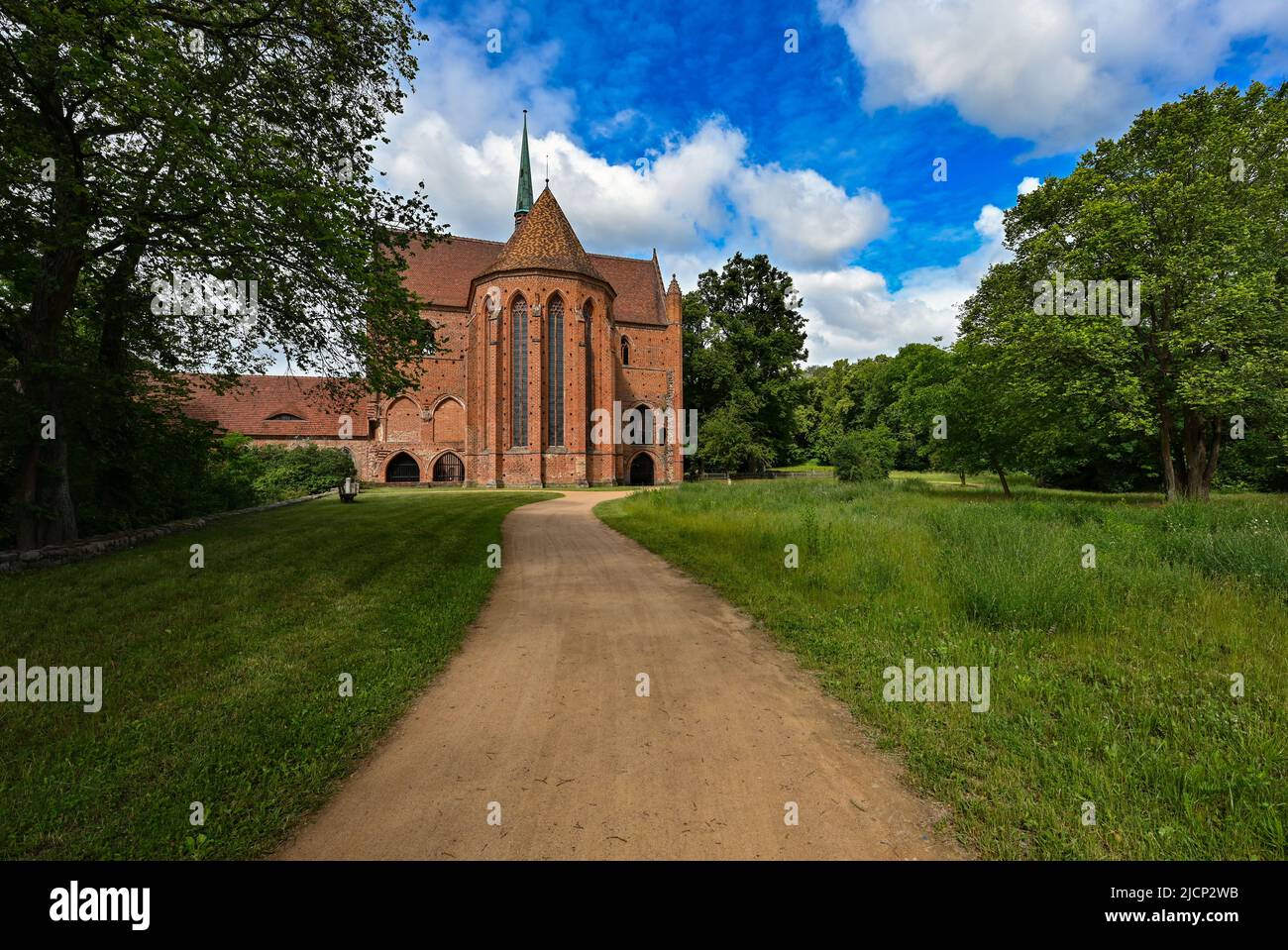 Chorin, Germany. 14th June, 2022. The north side of Chorin Monastery ...
