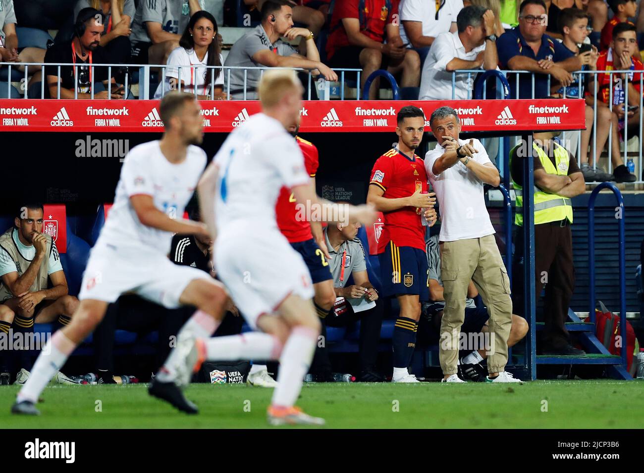 Malaga, Spain. Credit: D. 12th June, 2022. Pablo Sarabia, Luis Enrique ...