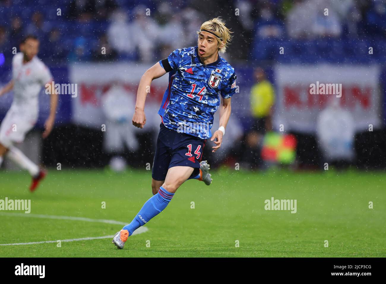 Osaka, Japan. 14th June, 2022. Junya Ito (JPN) Football/ Soccer : KIRIN Cup Soccer 2022 between ...