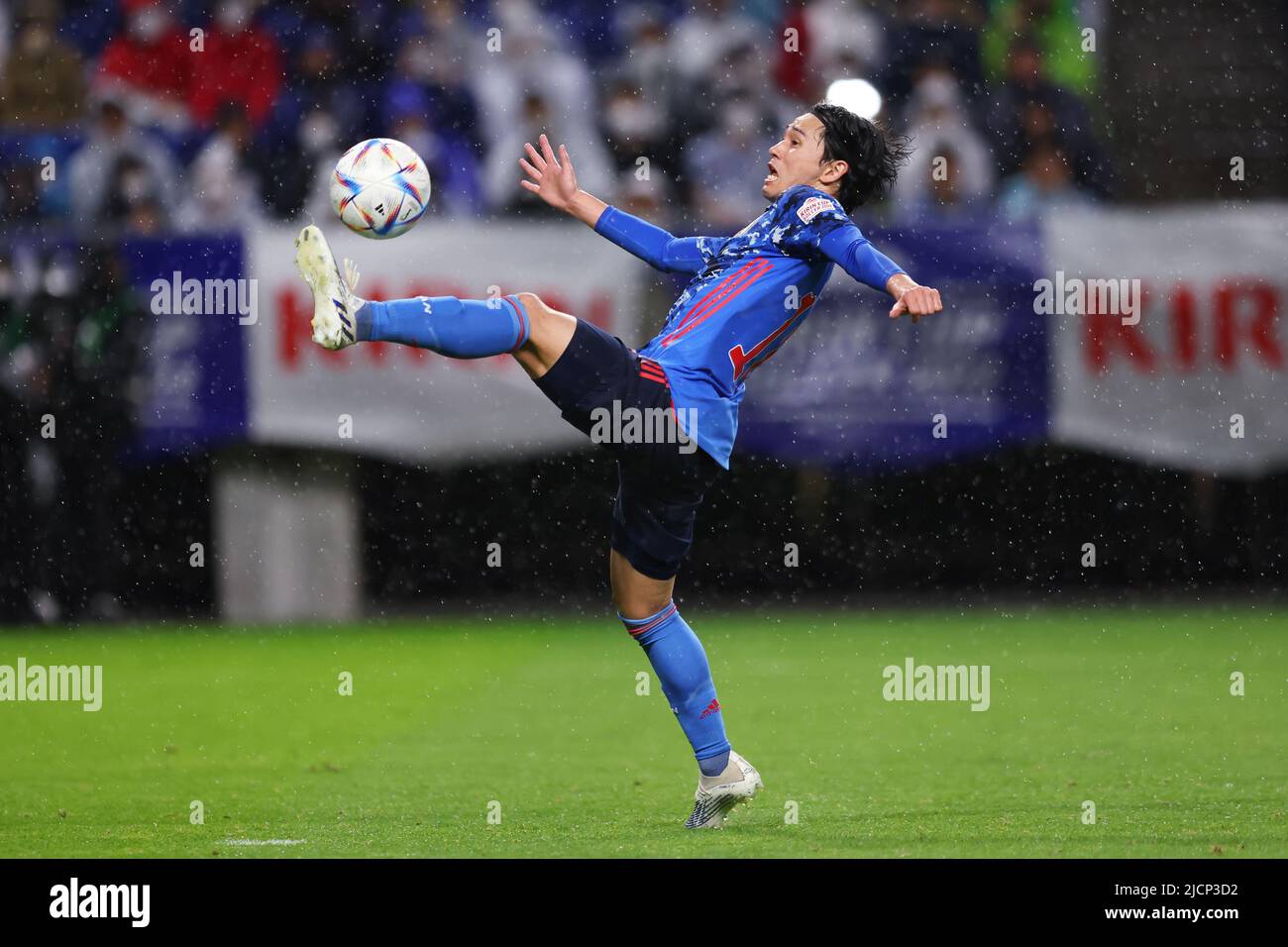 Osaka, Japan. 14th June, 2022. Takumi Minamino (JPN) Football/ Soccer ...