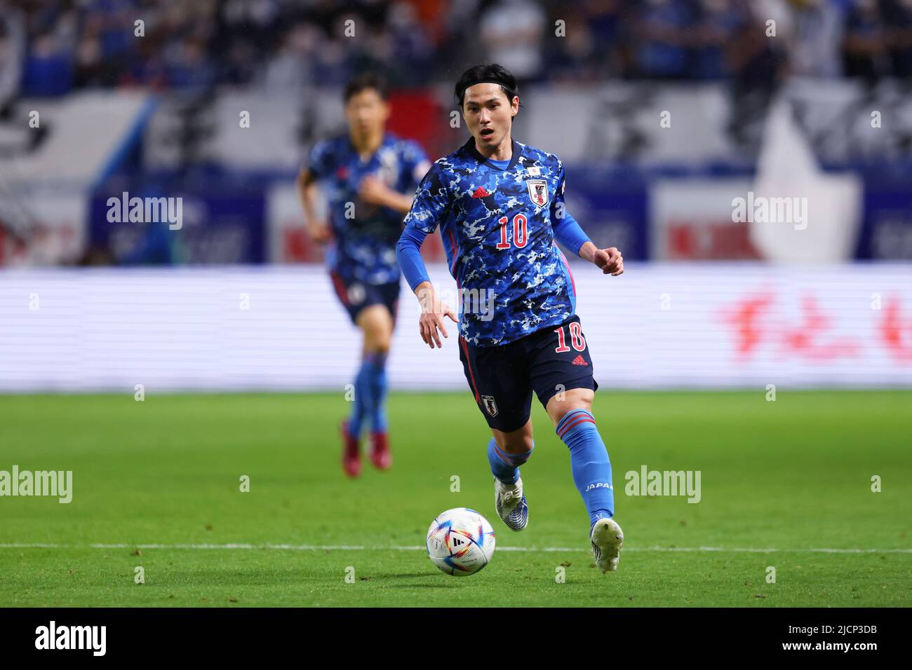 Osaka, Japan. 14th June, 2022. Takumi Minamino (JPN) Football/ Soccer ...