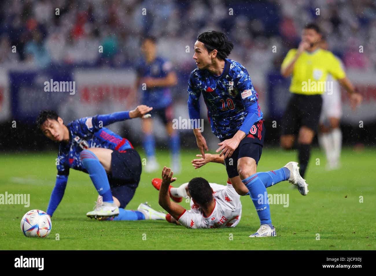Osaka, Japan. 14th June, 2022. Takumi Minamino (JPN) Football/ Soccer ...
