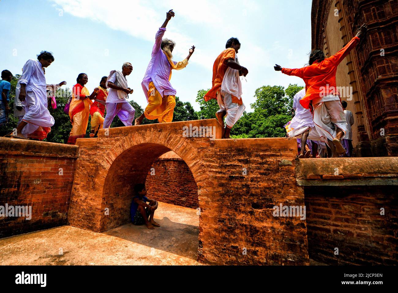 Guptipara, India. 14th June, 2022. Hindu monks and devotees seen ...
