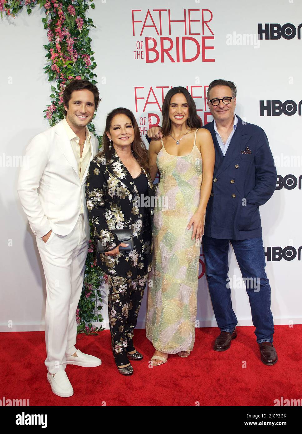 MIAMI, FL - JUNE 14: Diego Boneta, Gloria Estefan, Adria Arjona and ...