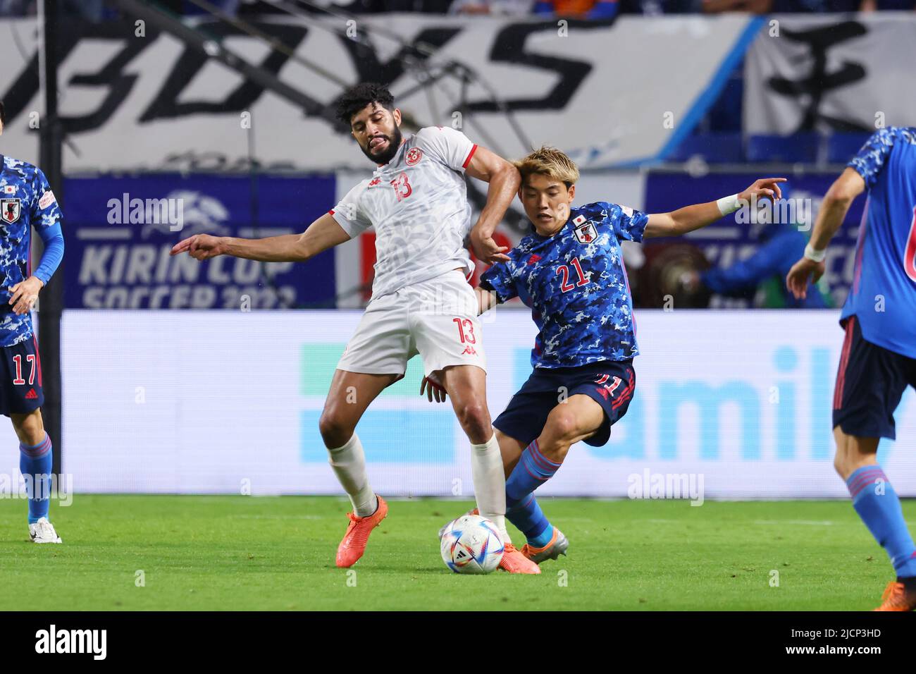 Osaka, Japan. 14th June, 2022. (L to R) Ferjani Sassi (TUN), Ritsu Doan ...