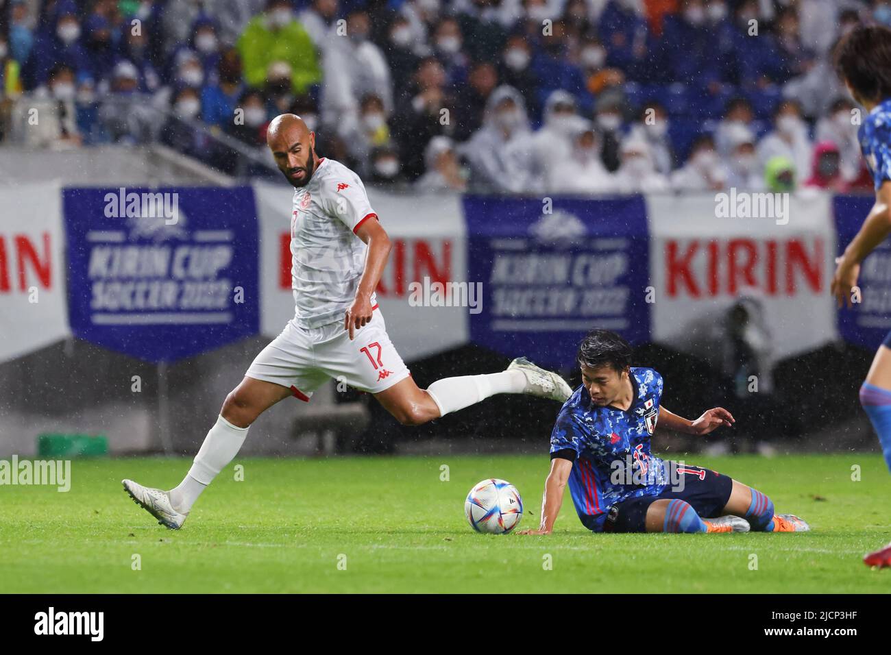 Osaka, Japan. 14th June, 2022. (L to R) Issam Jebali (TUN), Kaoru ...