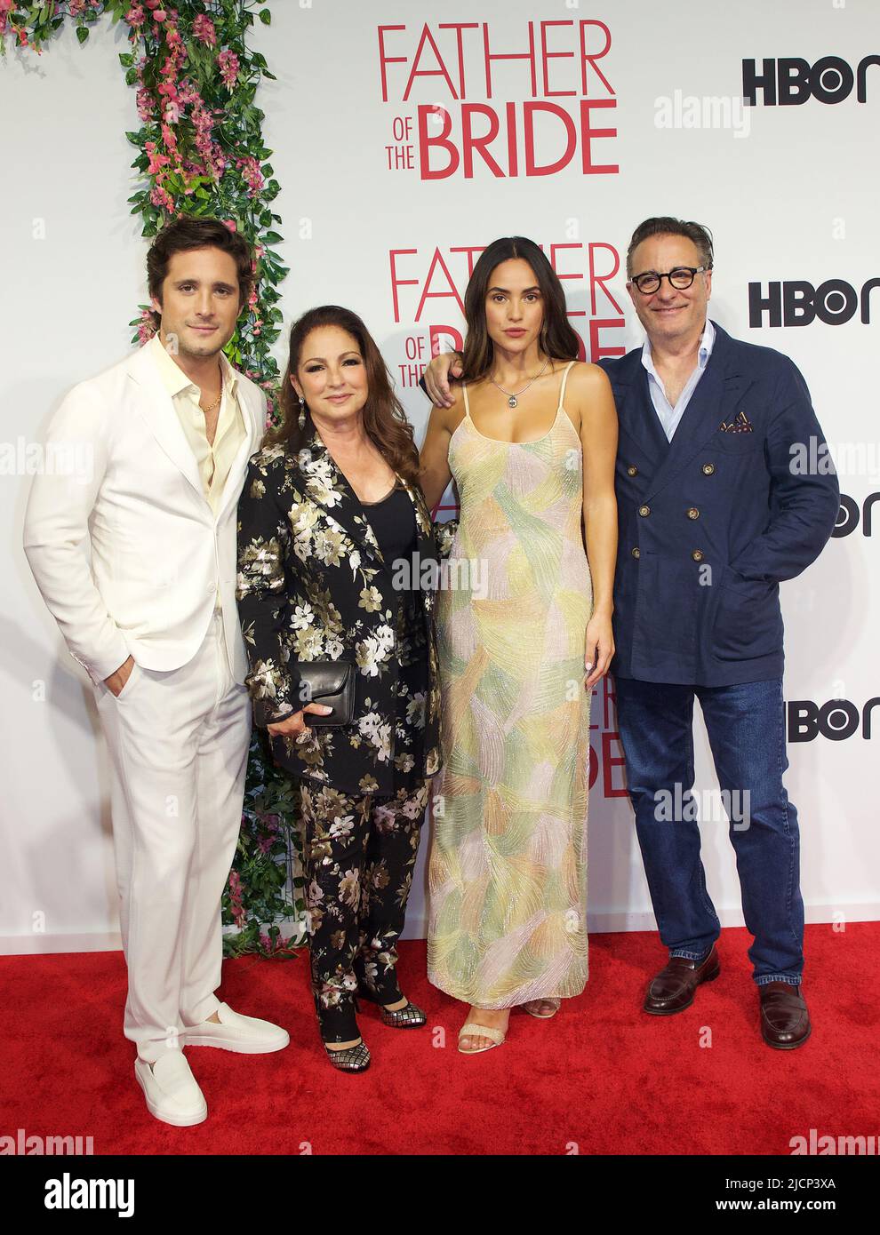 MIAMI, FL - JUNE 14: Diego Boneta, Gloria Estefan, Adria Arjona and ...