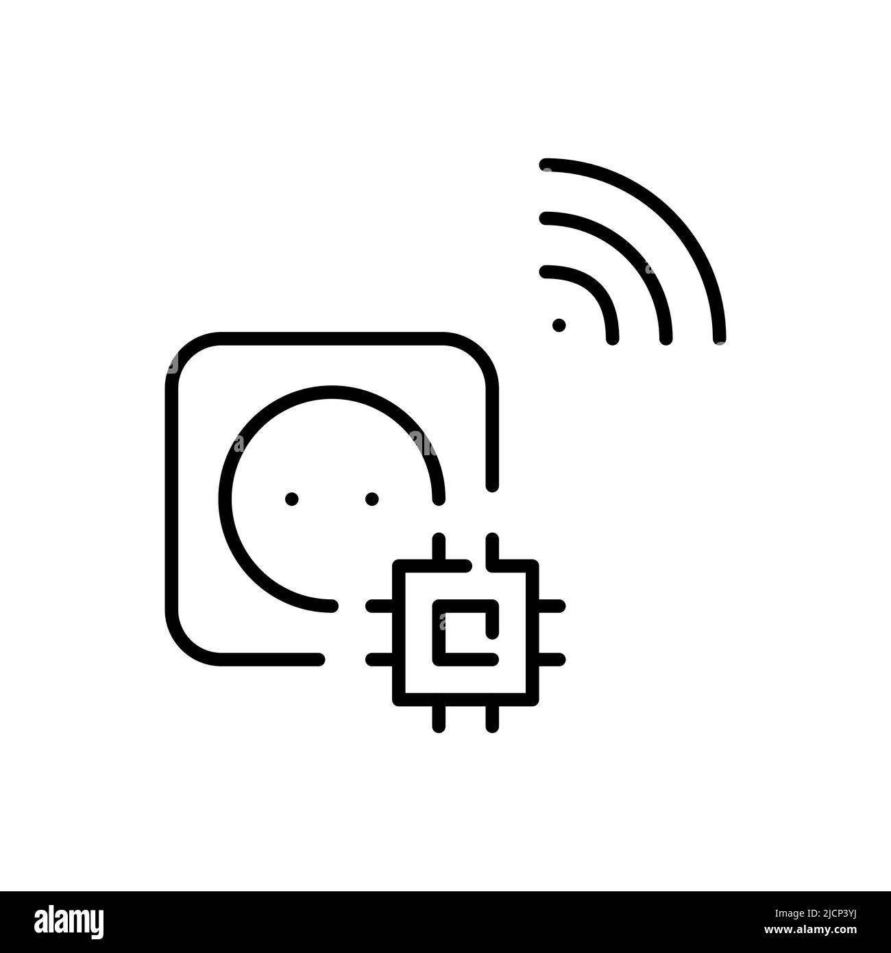 Smart wi-fi outlet. Internet of things plug with remote control CPU ...