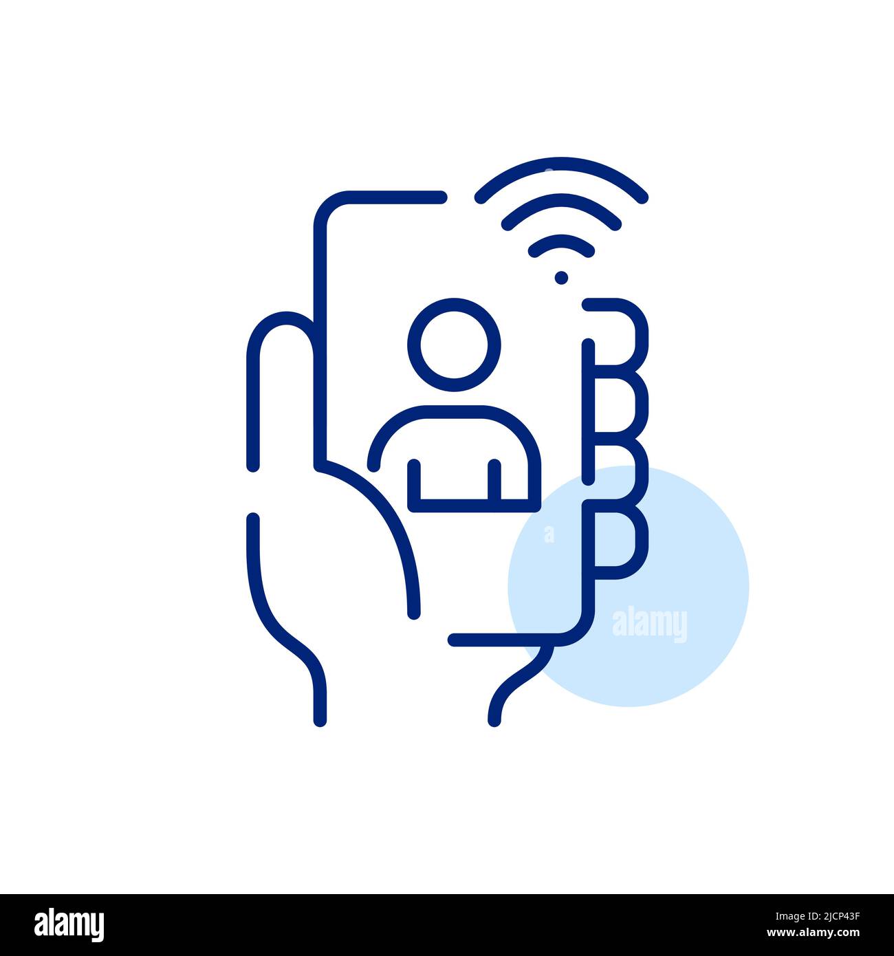 Secure remote control app connection. Pixel perfect, editable stroke ...