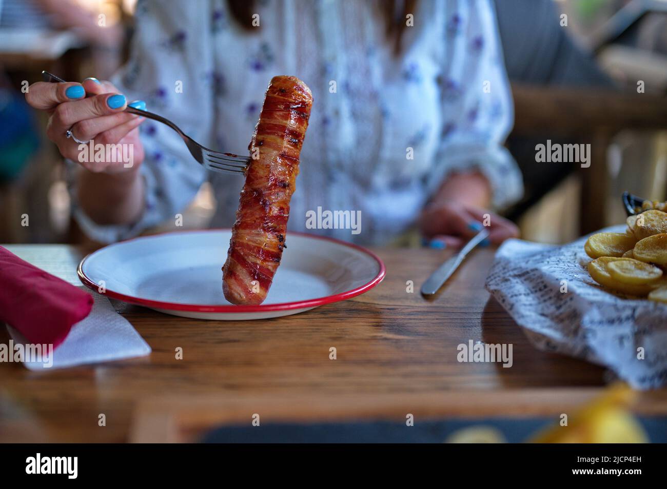 Holding pork fork hi-res stock photography and images - Alamy