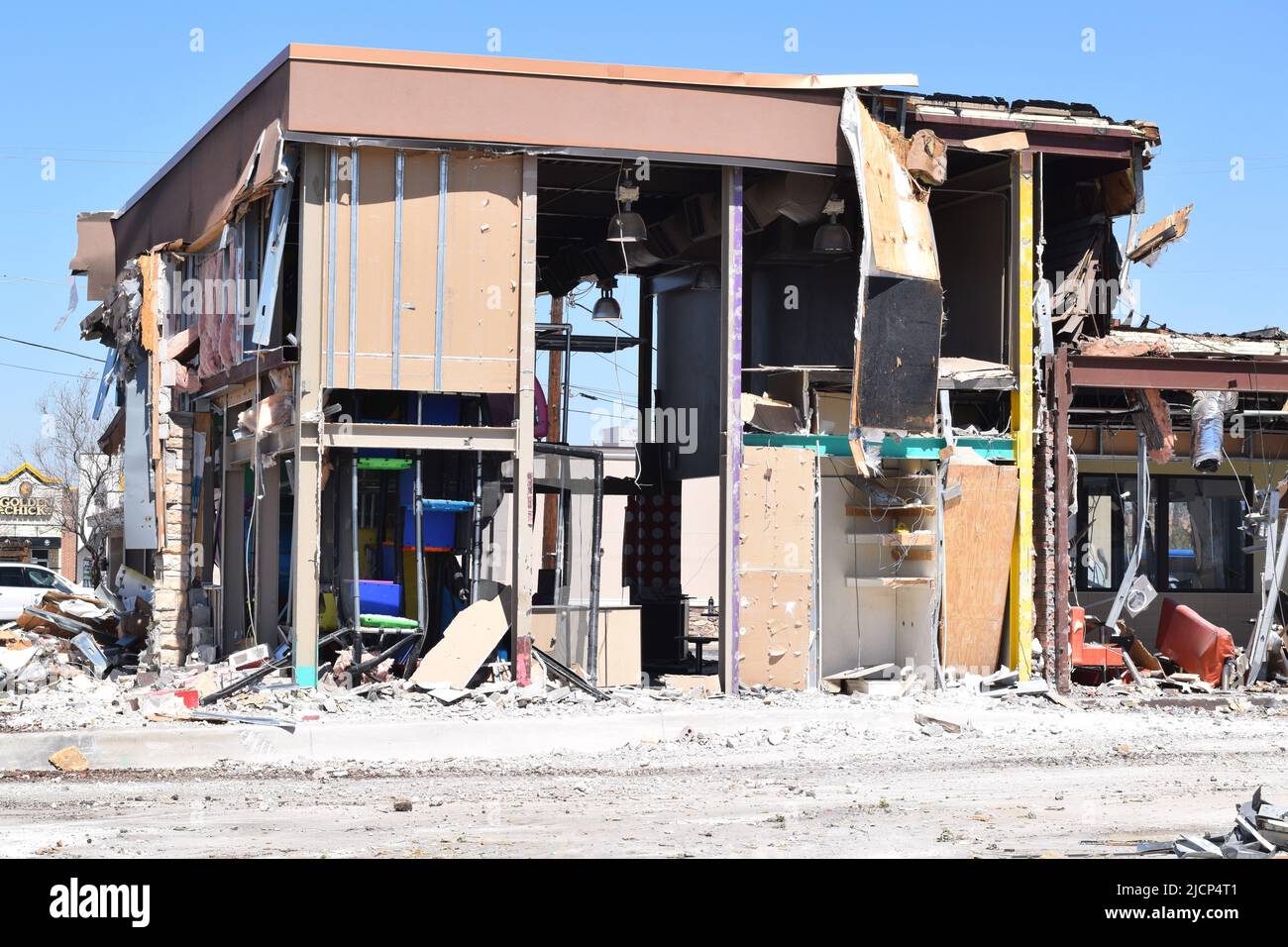 A McDonald's fast food restaurant being demolished for an eventual ...