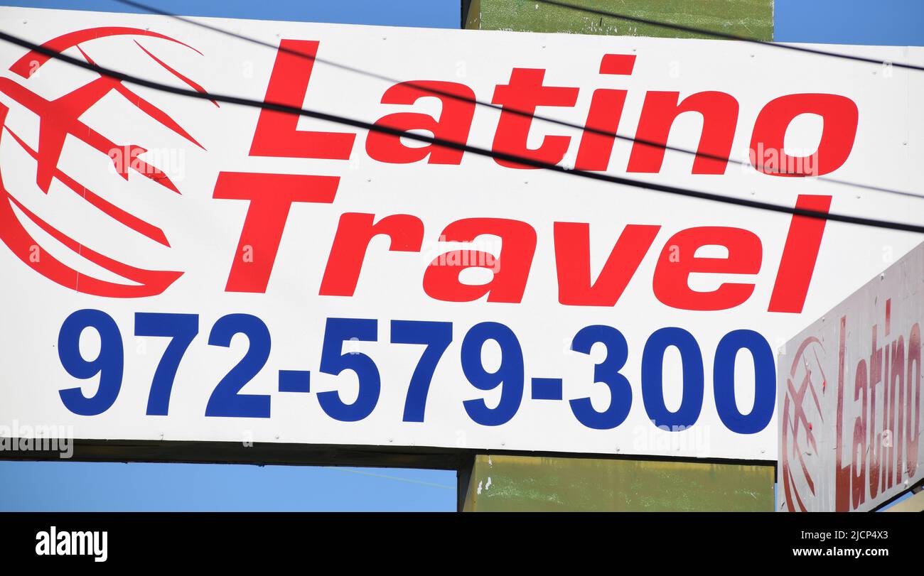 Latino travel sign hi-res stock photography and images - Alamy