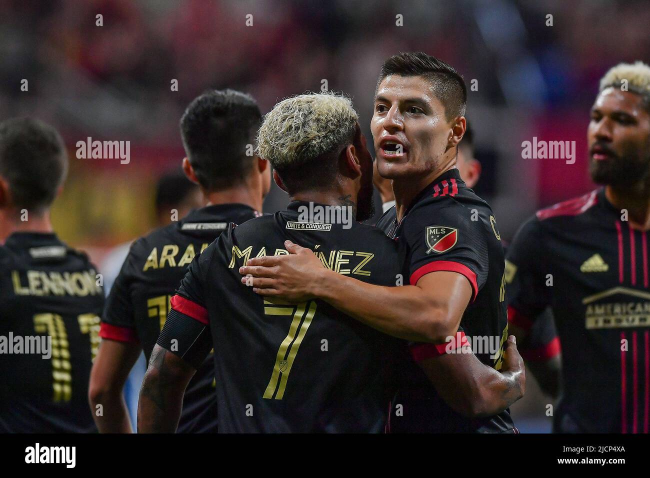 ATLANTA, GA Ã JUNE 14: Atlanta forward Ronaldo Cisneros (29) and ...