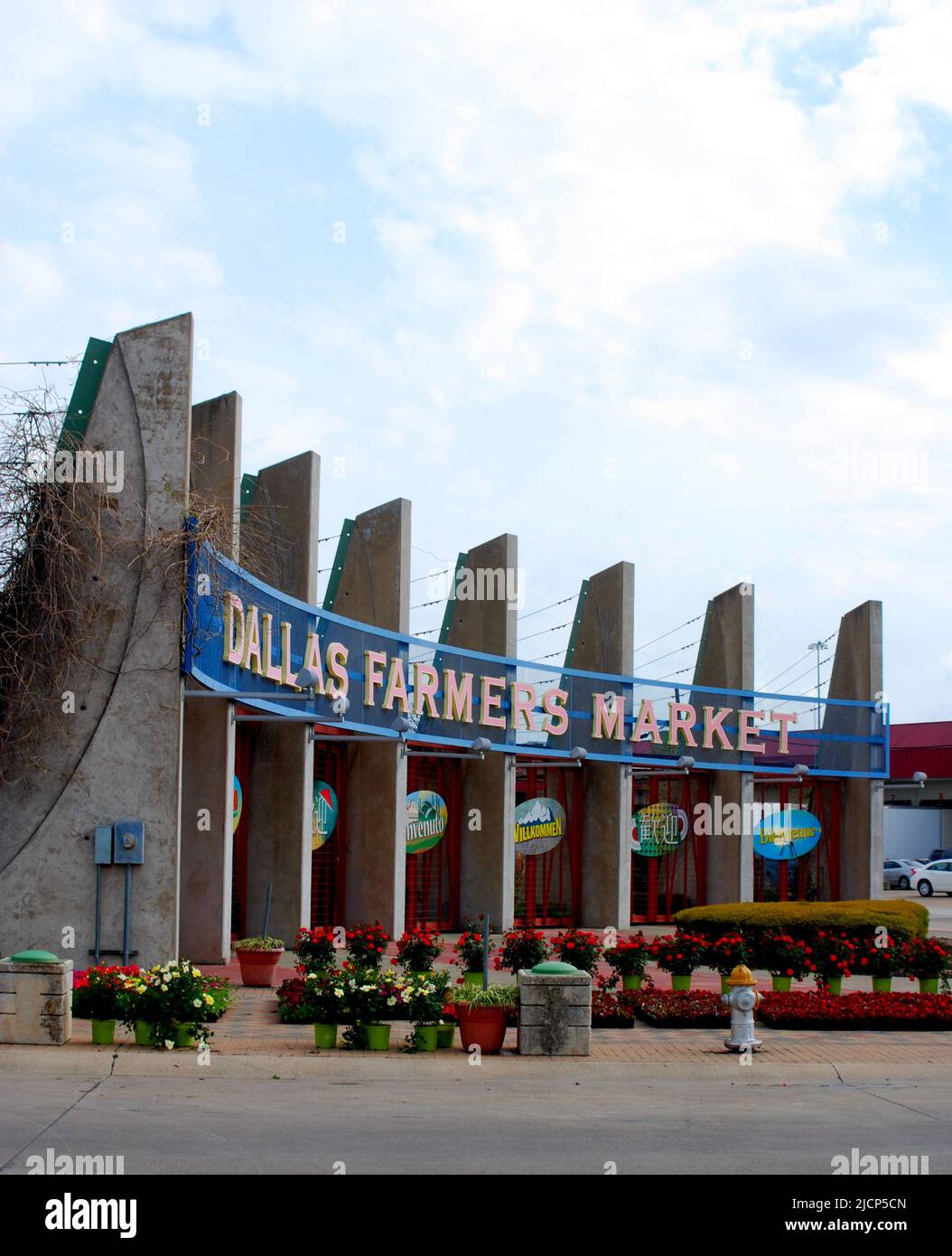 Entrance to the Dallas Farmers Market in Dallas Texas ca. 2010 Stock ...