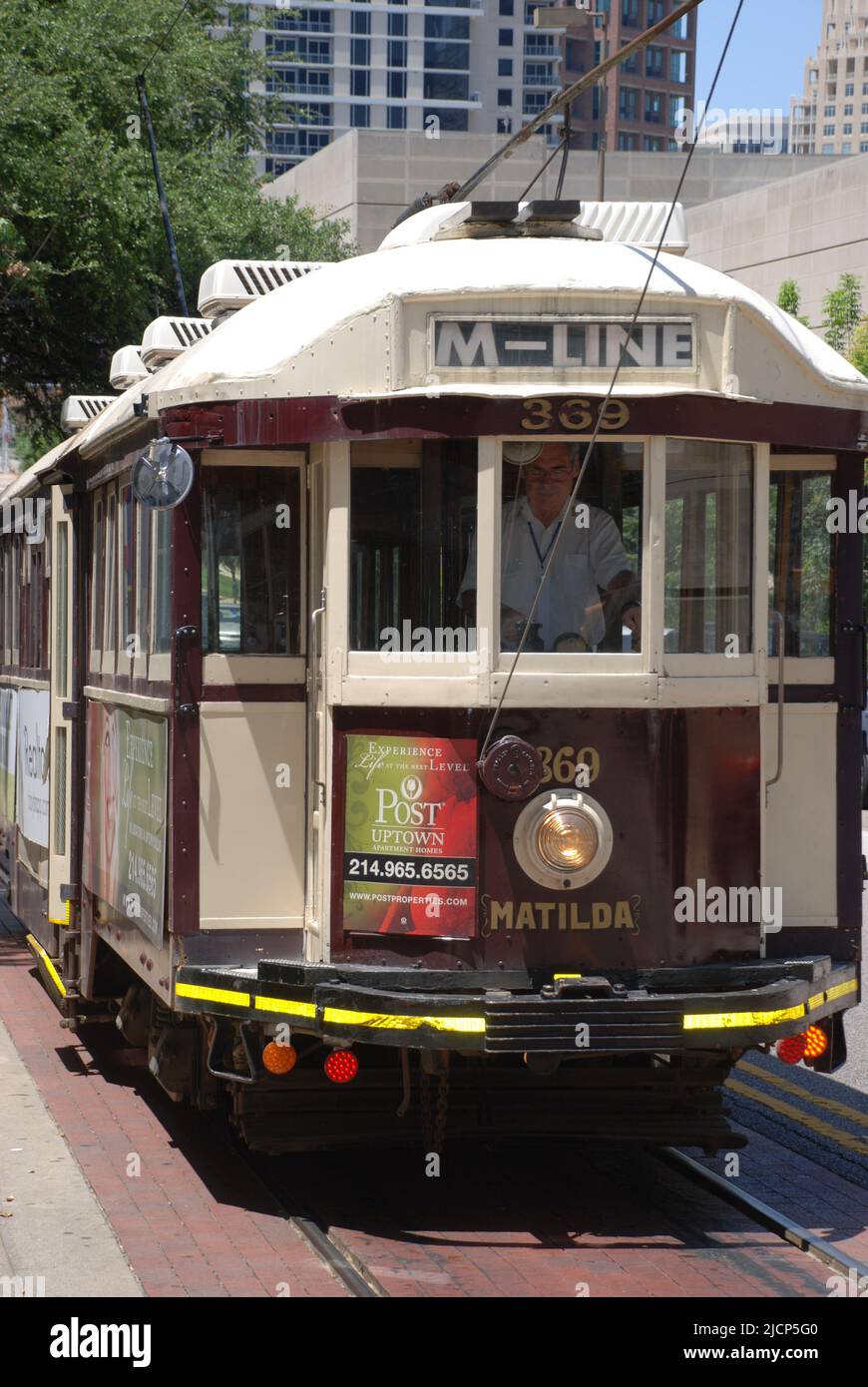 M-Line trolley in downtown Dallas Texas Stock Photo - Alamy