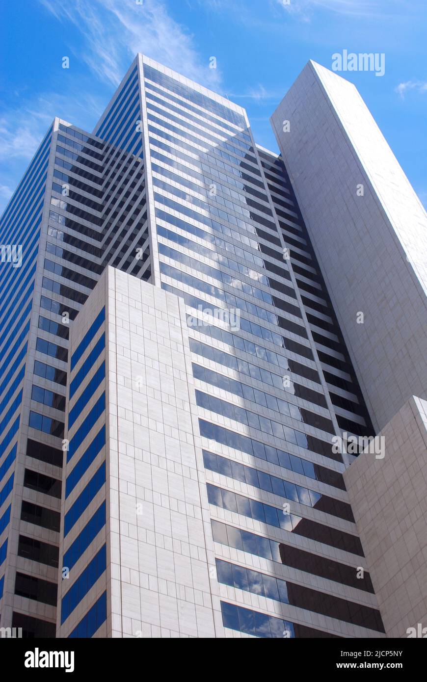 Tall skyscrapers in downtown Dallas, Texas, cement, steel, glass ...