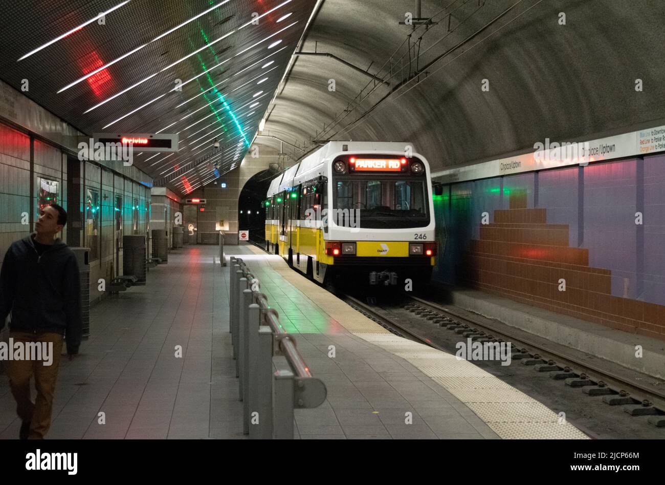 Dallas Area Rapid Transit (DART) train in Dallas Texas Stock Photo - Alamy