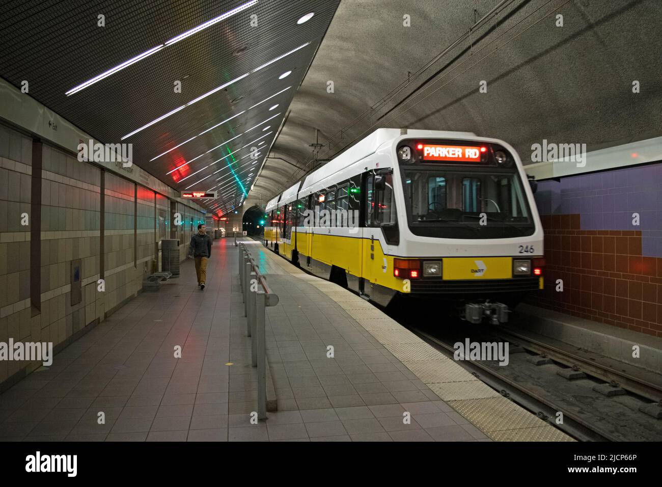 Dallas Area Rapid Transit (DART) train in Dallas Texas Stock Photo - Alamy