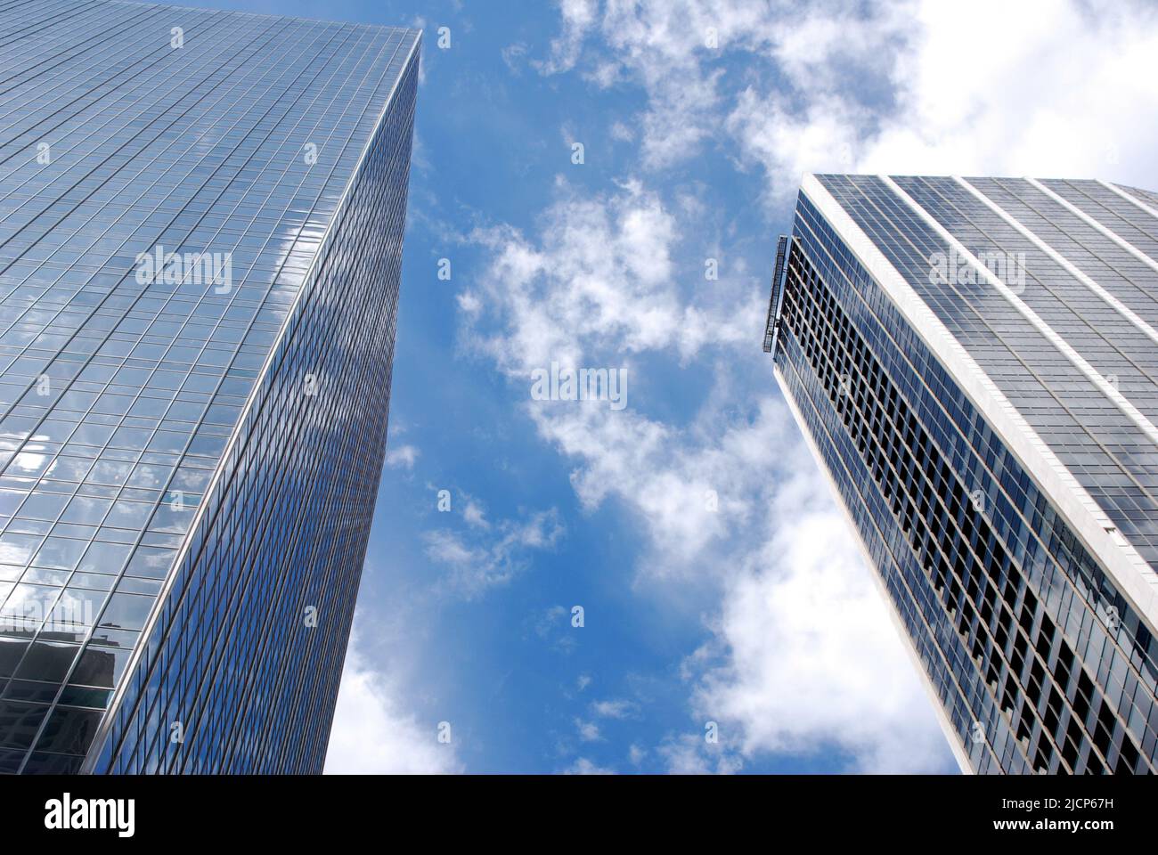 Tall skyscrapers in downtown Dallas, Texas, cement, steel, glass ...