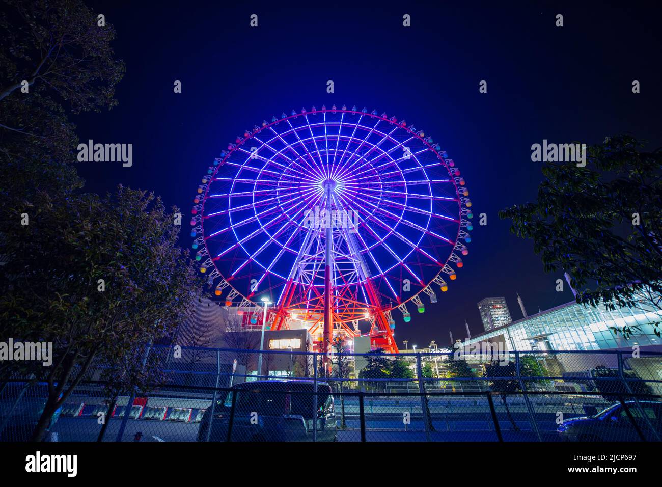 Ferris wheel at night in the amusement park Stock Photo - Alamy