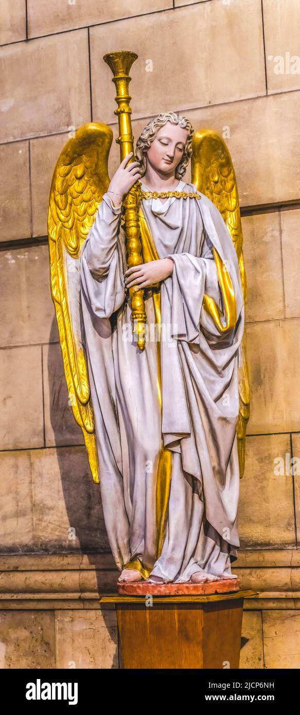 Angel Statue Cathedral Saint Mary Mejor Catholic Church Marseille ...
