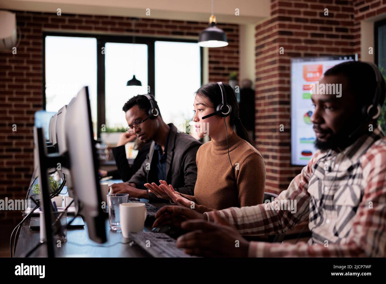 Phone operator diverse hi-res stock photography and images - Alamy