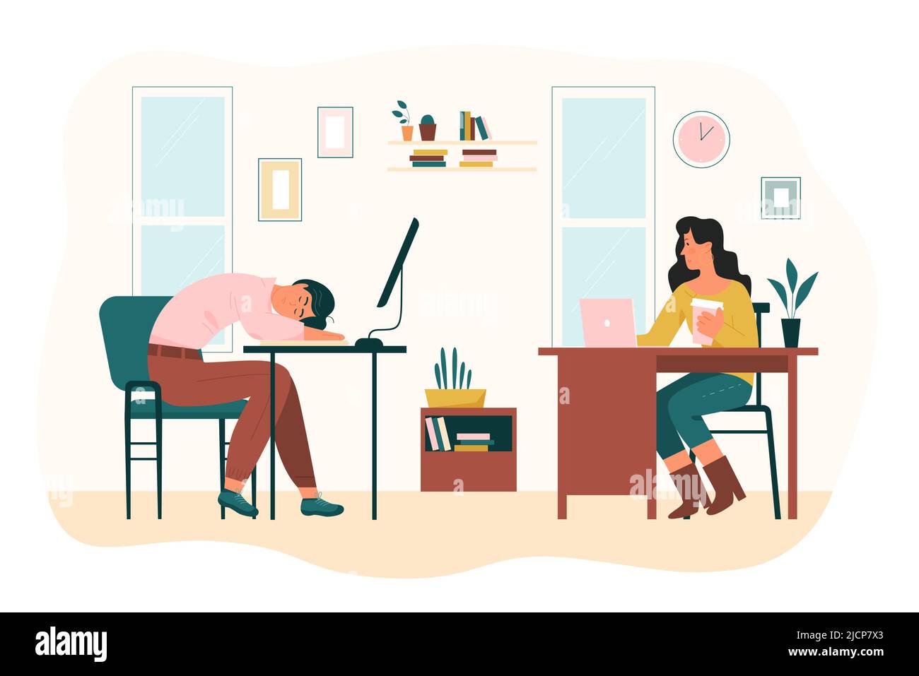 Asleep At Your Desk Cartoon