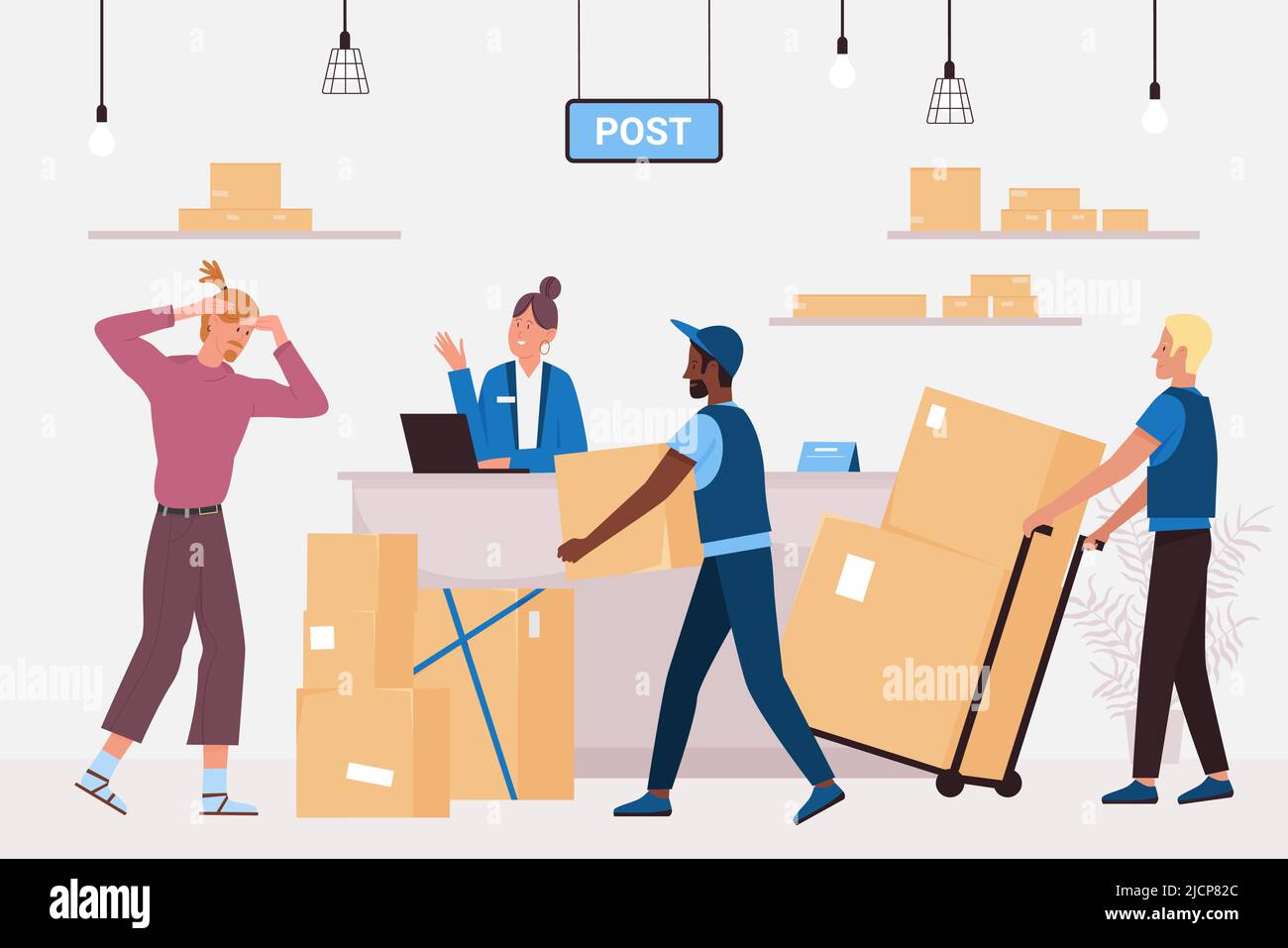 Mail reception Stock Vector Images - Alamy