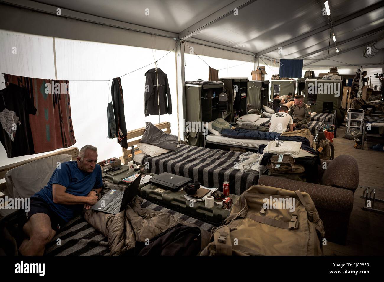 Romania, June 14, 2022. Barracks of french army forces, on the Mihail ...