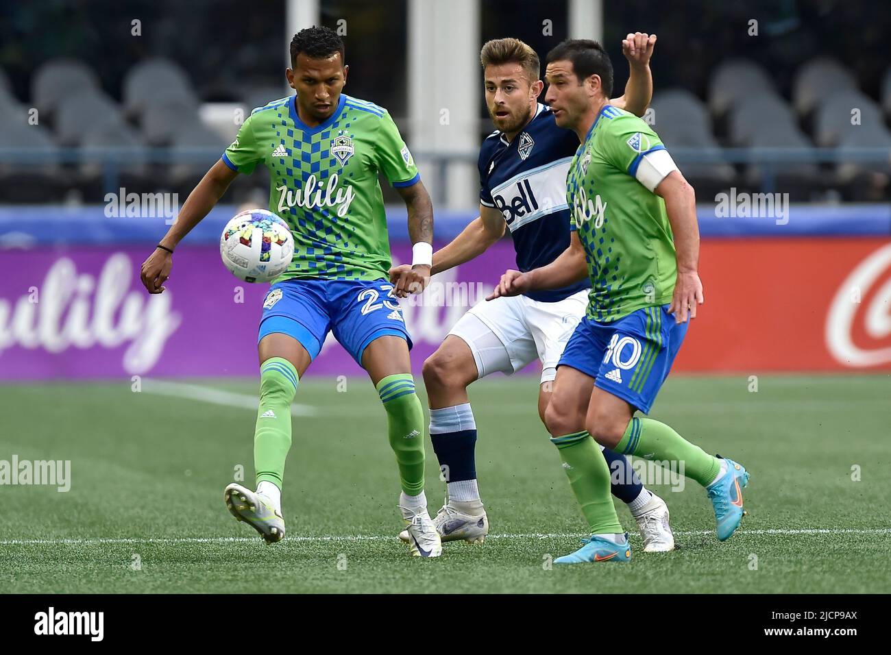 Seattle, WA, USA. 14th June, 2022. Seattle Sounders forward Leo Chu ...