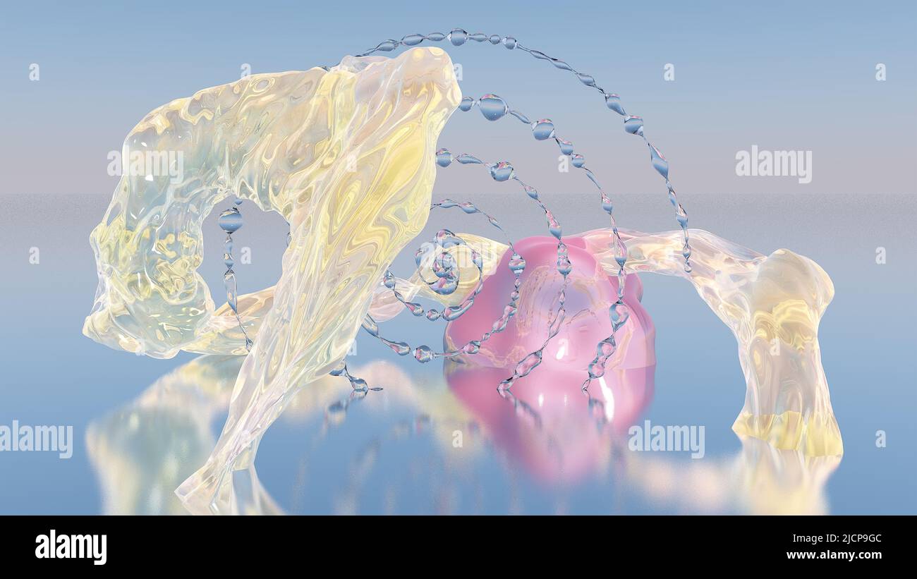 Abstract background with figures. 3d render, 3d illustration Stock ...