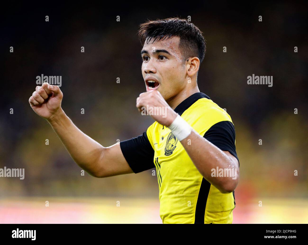 Muhammad Safawi Rasid of Malaysia celebrates after scoring a penalty ...