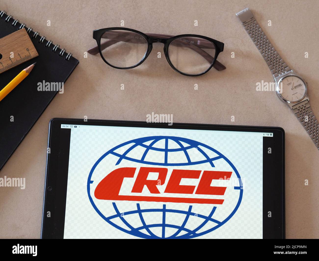 In this photo illustration China Railway Construction Corporation (CRCC ...