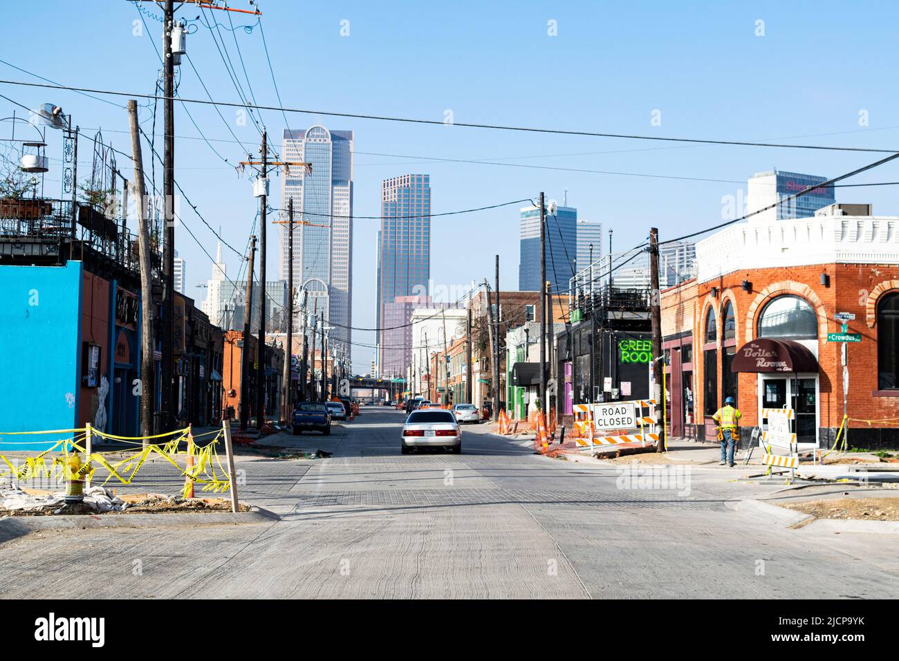 Deep ellum street construction hi-res stock photography and images - Alamy