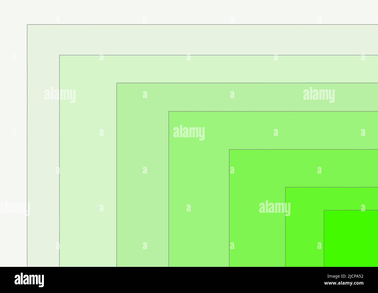 abstract illustration of eight overlapping boxes in shades of lime ...