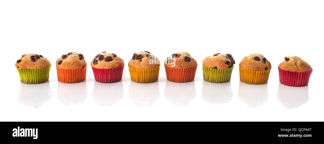 group of muffins in front of white background Stock Photo - Alamy