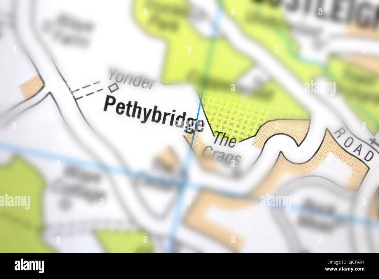 Pethybridge village - Devon, United Kingdom colour atlas map town plan ...