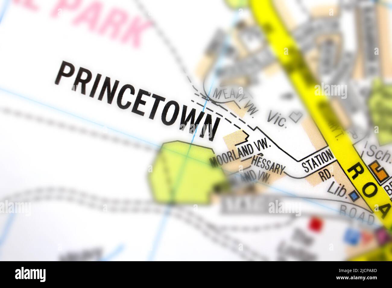 Princetown village - Devon, United Kingdom colour atlas map town plan ...