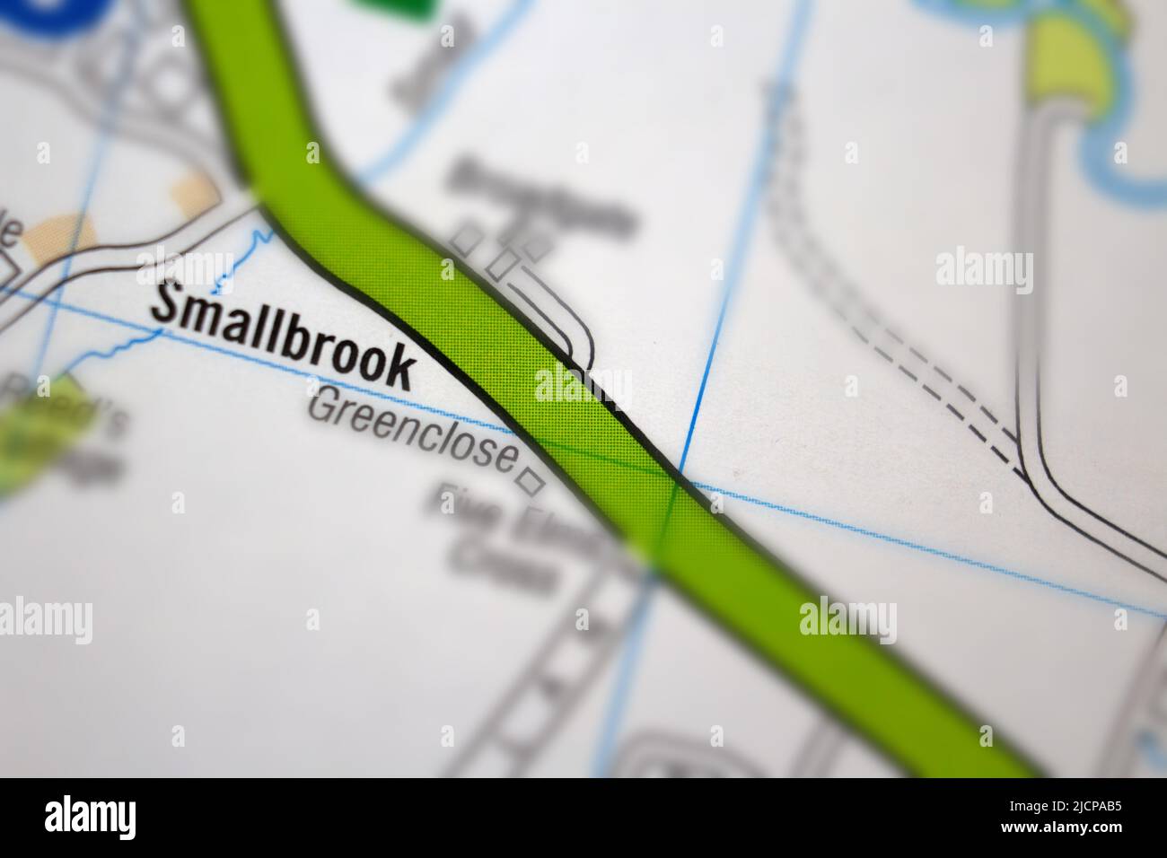 Smallbrook village - Devon, United Kingdom colour atlas map town name ...
