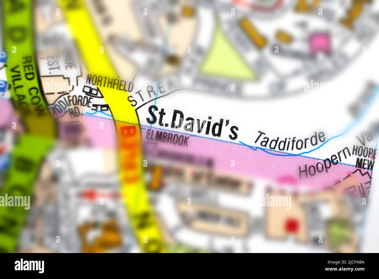 St. David's district - Exeter City, Devon, United Kingdom colour atlas ...