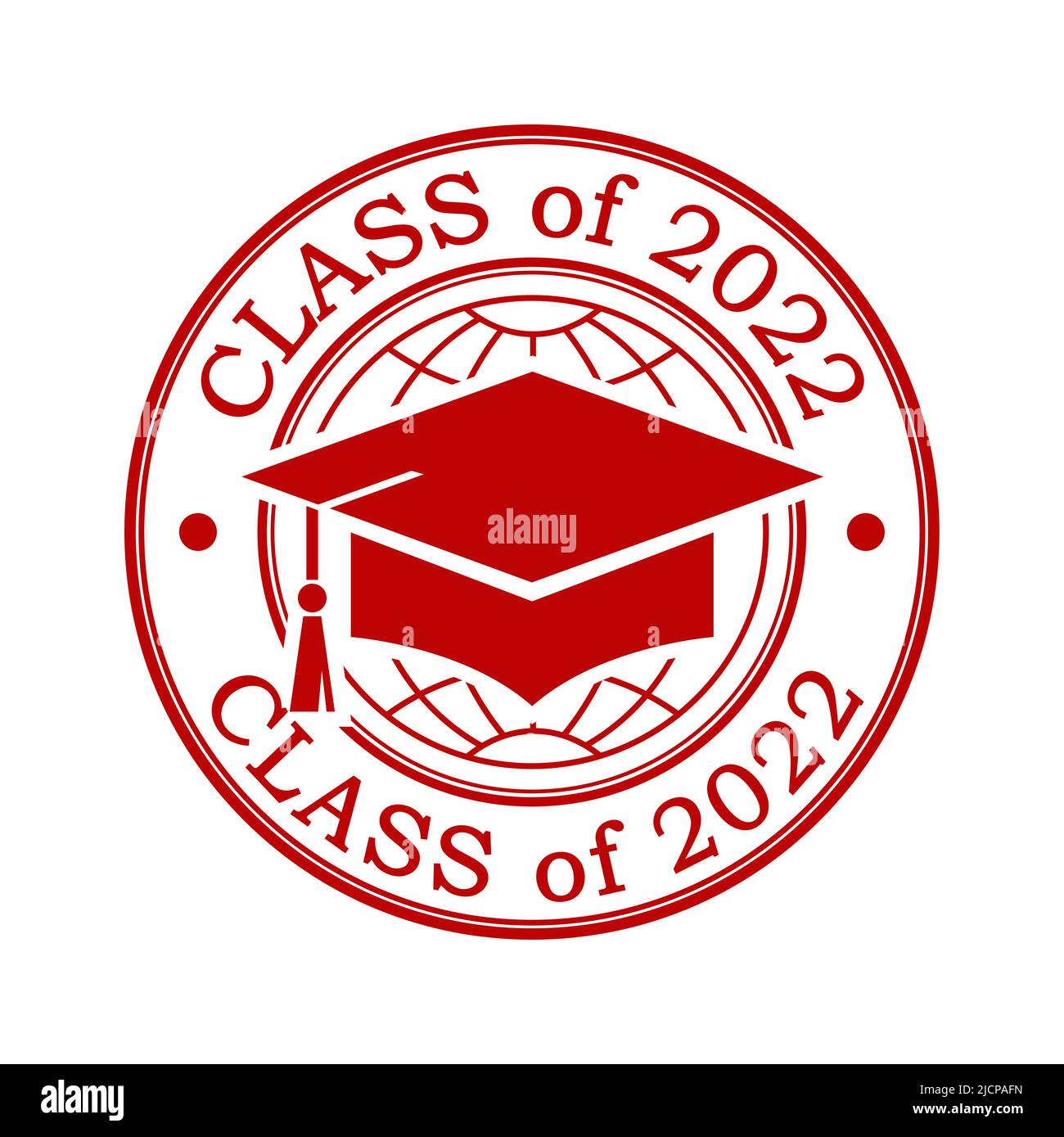 Red Graduation Cap And Diploma 2022