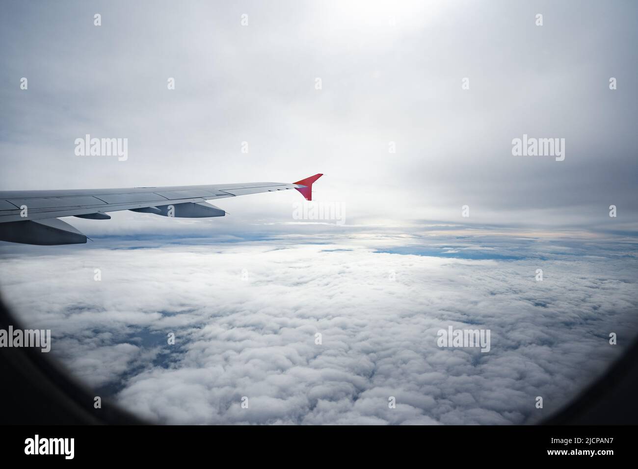 View through window of aircraft during flight Stock Photo - Alamy